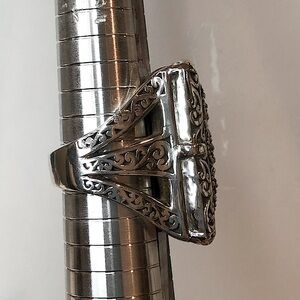 Lois Hill | Jewelry | Lois Hill Sterling Silver Cigar Band Ring With ...